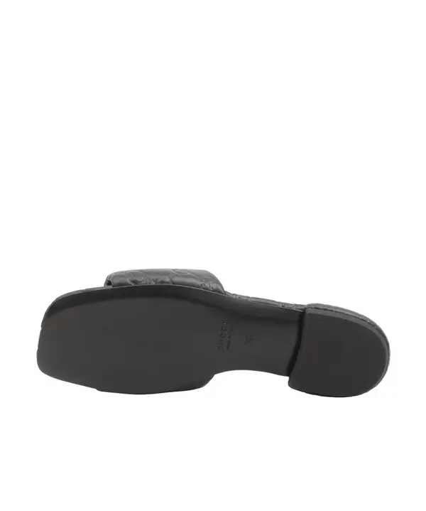 Gucci Gg Embossed Slide Sandals