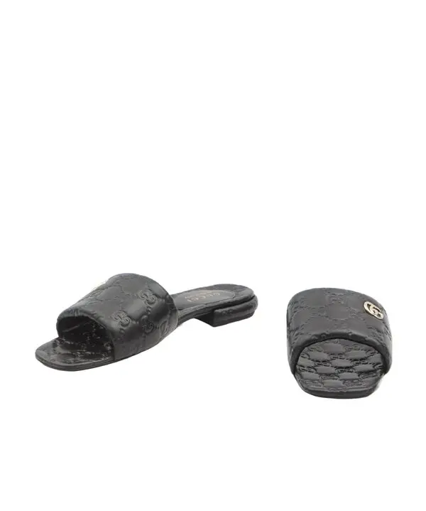 Gucci Gg Embossed Slide Sandals
