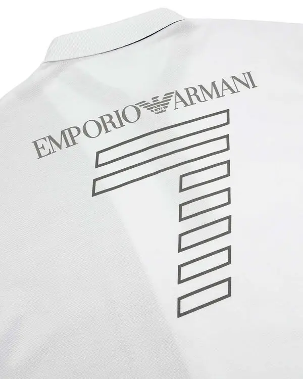 EA7 Logo Long-sleeved Polo Shirt