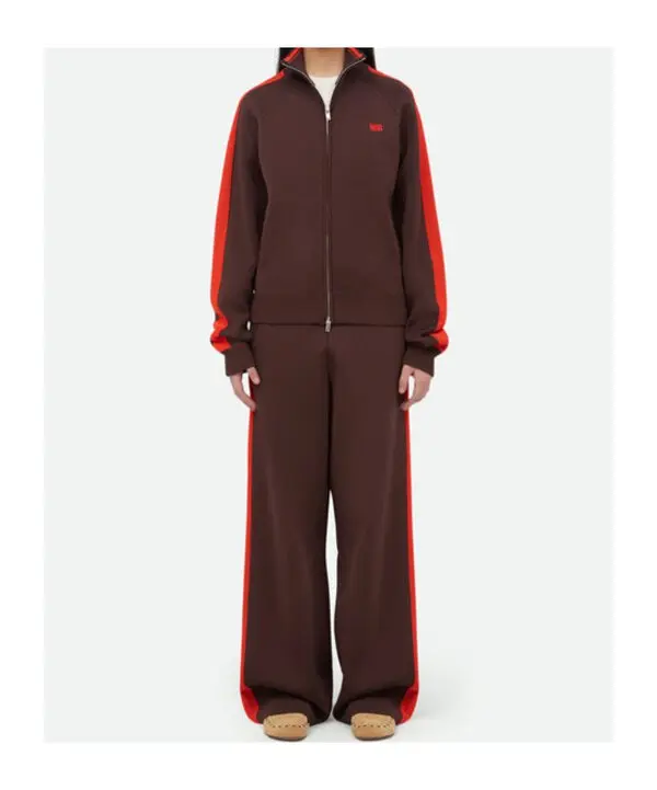 WALES BONNER Tide Crochet-trim Track Pants - Red