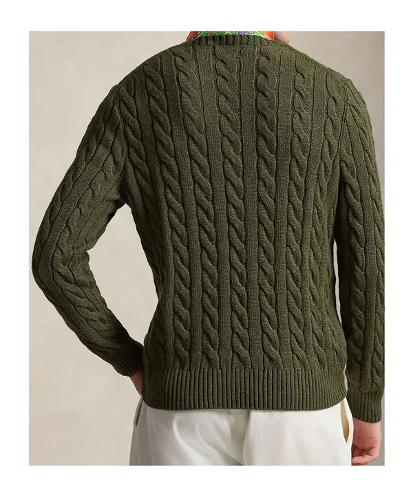 Polo Ralph Lauren Cable Knit Long Sleeve Sweater - Green