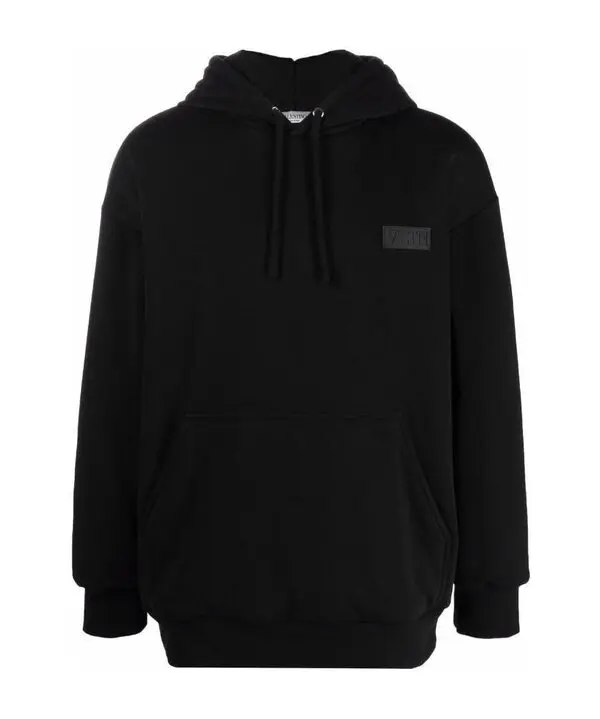 Valentino Garavani Vltn Logo Patch Relaxed Hoodie
