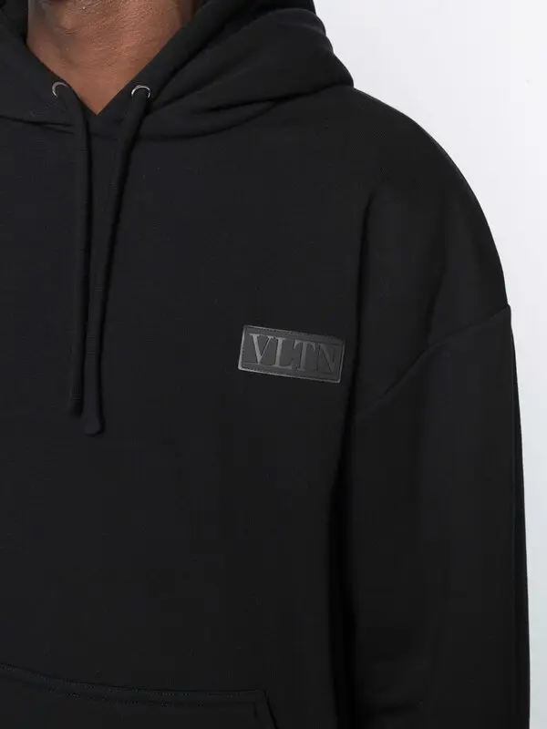 Valentino Garavani Vltn Logo Patch Relaxed Hoodie