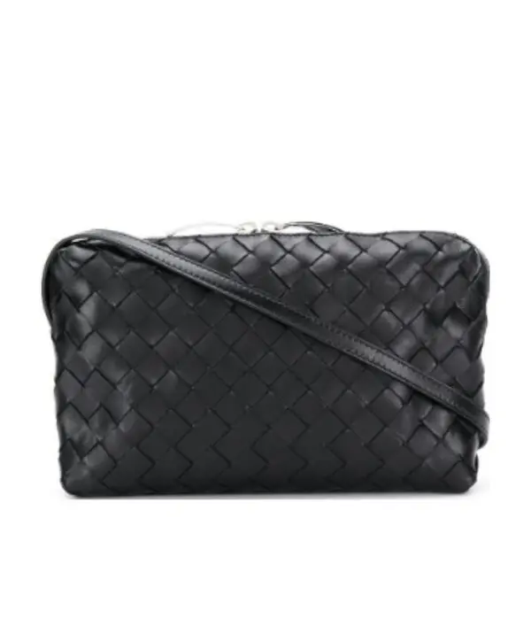 Bottega Veneta Woven Cross-body Bag - Black