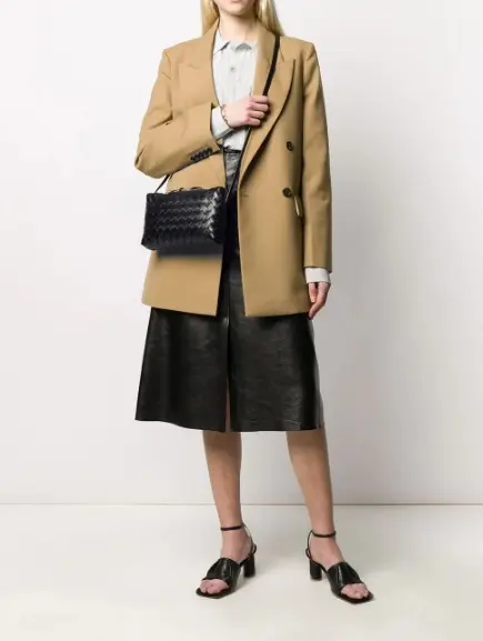 Bottega Veneta Woven Cross-body Bag - Black
