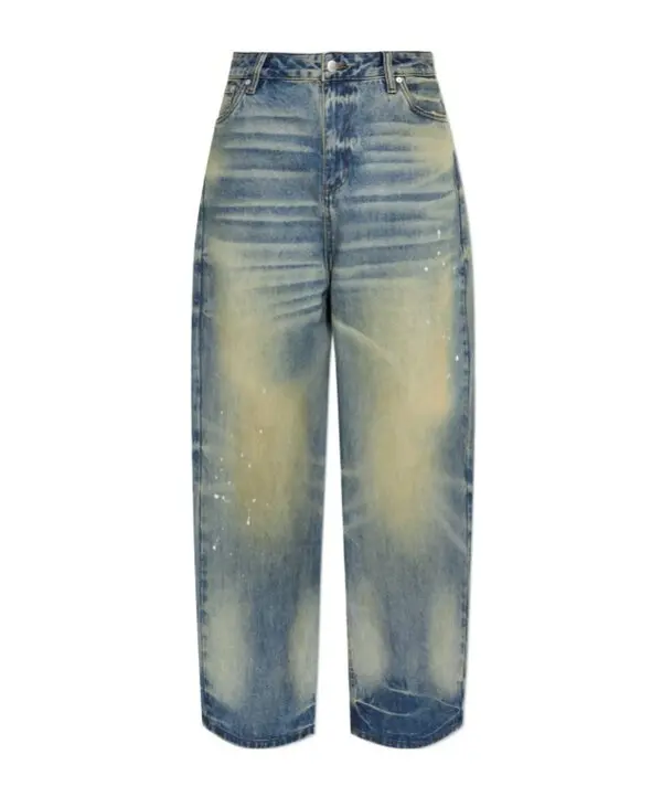 MISBHV Distressed Paint-splatter Baggy Jeans - Gray