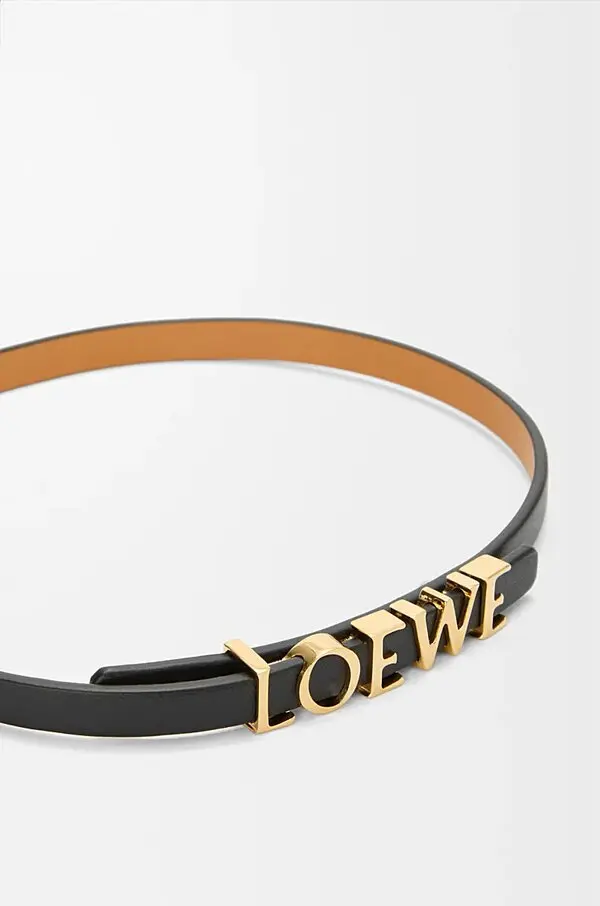 Loewe Logo Plaque Bracelet - Black/gold
