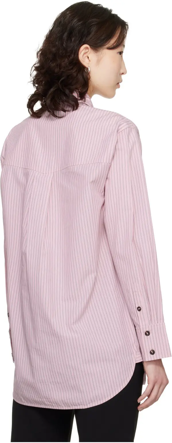 GANNI Long-sleeve Striped Shirt
