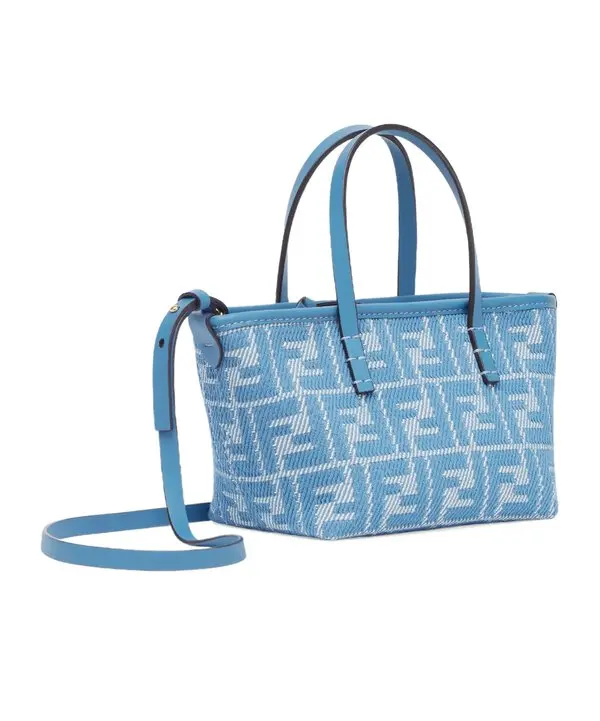 Fendi Mini Ff Jacquard Tote Bag - Blue
