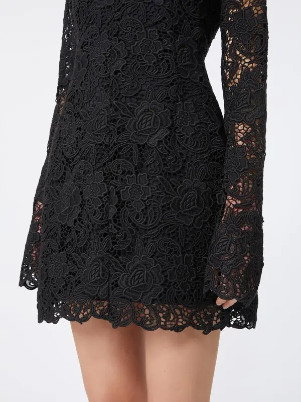 Sportmax Long-sleeve Lace Dress