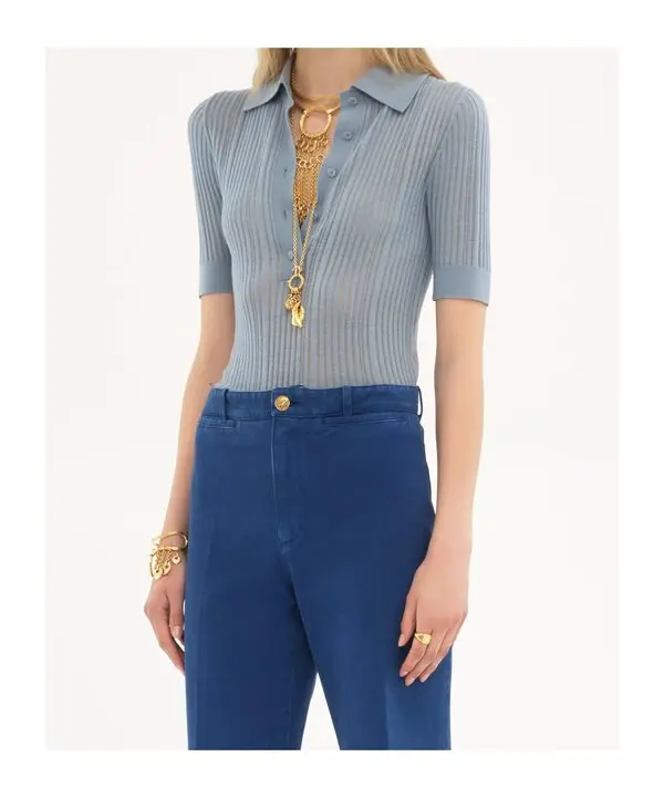 Chloé Fitted Knit Polo Shirt