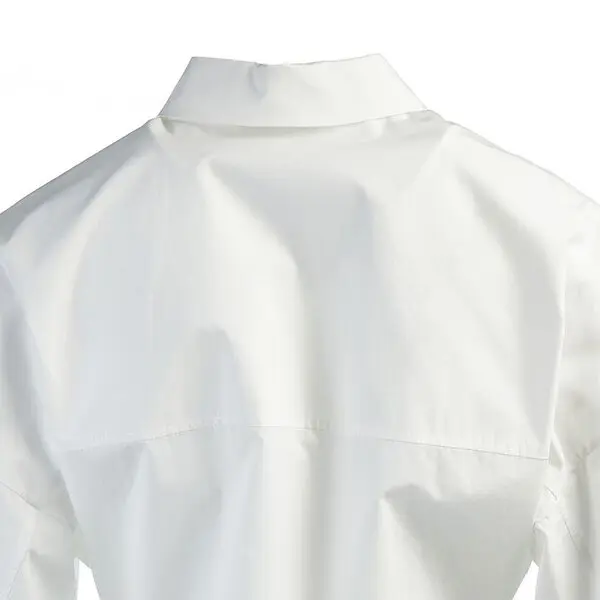 Moncler Puff Sleeve Shirt With Lapel Collar And Logo Detail