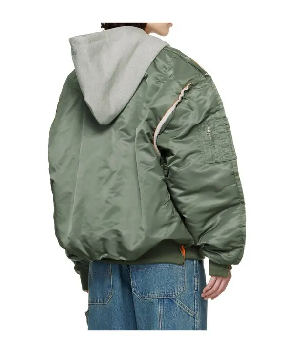 Vetements X Alpha Industries Collaboration Hooded Bomber Jacket
