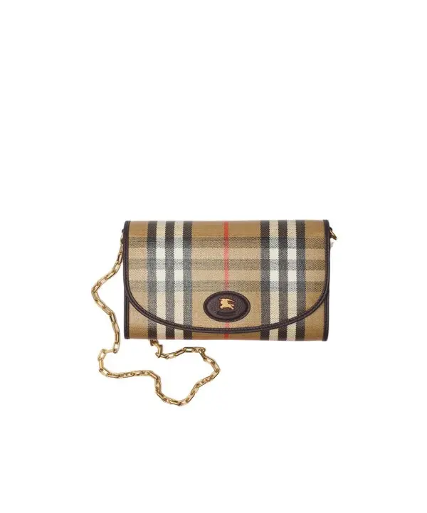 Burberry Highlands Chain Strap Wallet - Sand