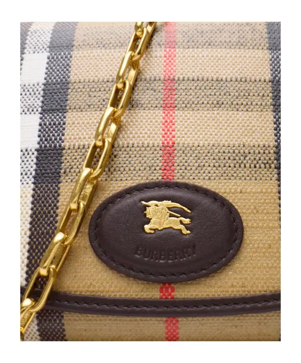 Burberry Highlands Chain Strap Wallet - Sand