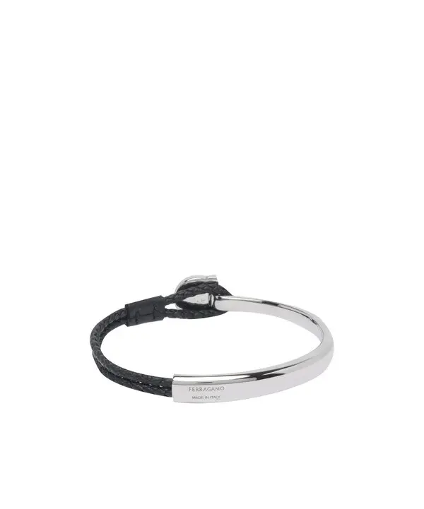 FERRAGAMO Gancini Semi-rigid Bracelet - Black