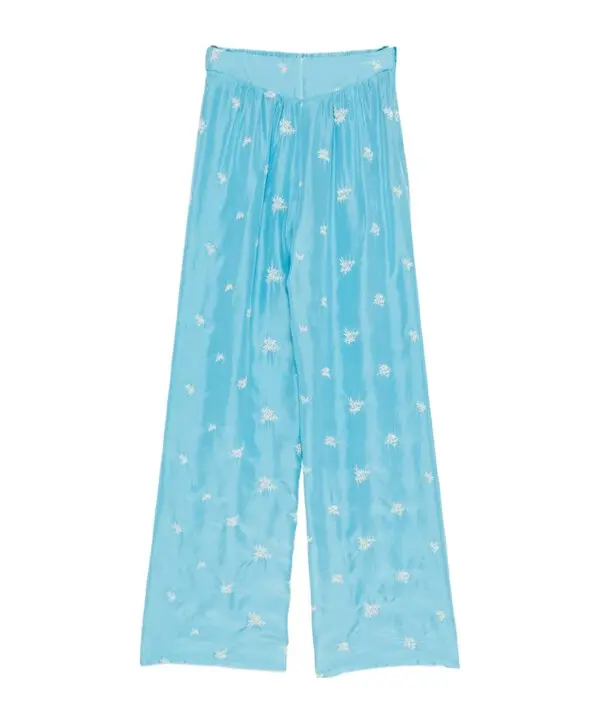 FORTE_FORTE Embroidered Trousers - Sky Blue