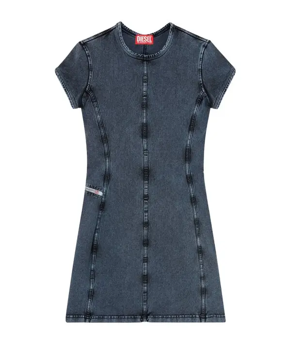 DIESEL® D-cupsleeves Denim-look Mini Dress