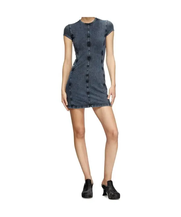 DIESEL® D-cupsleeves Denim-look Mini Dress