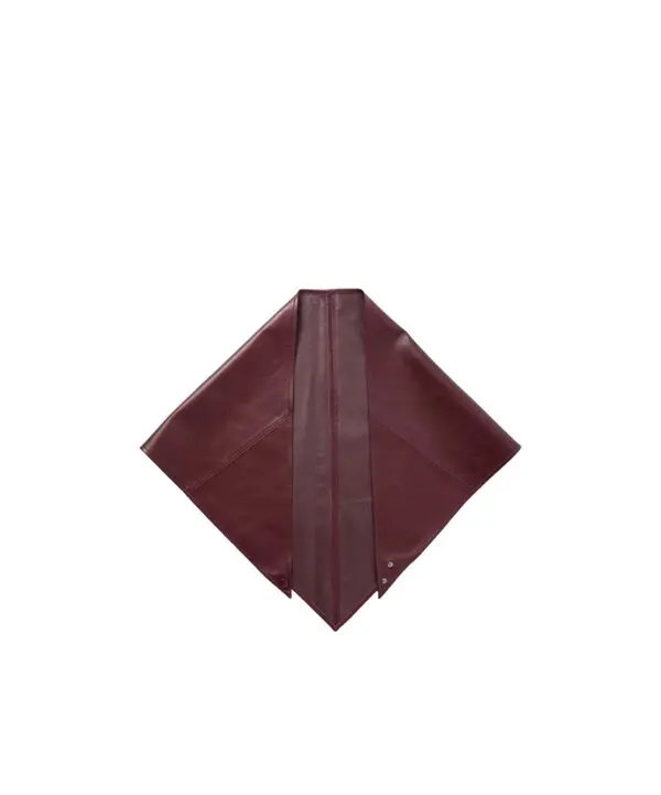 Nour Hammour Leather Headscarf - Wine Red
