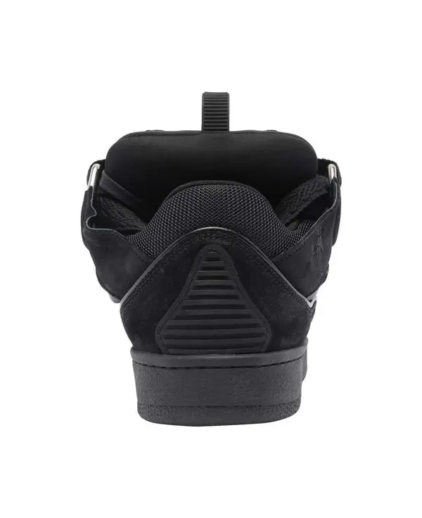 LANVIN Suede Lace-up Sneakers - Black