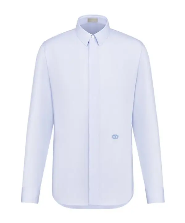 Dior Shirt With Cd Icon Embroidery - Blue