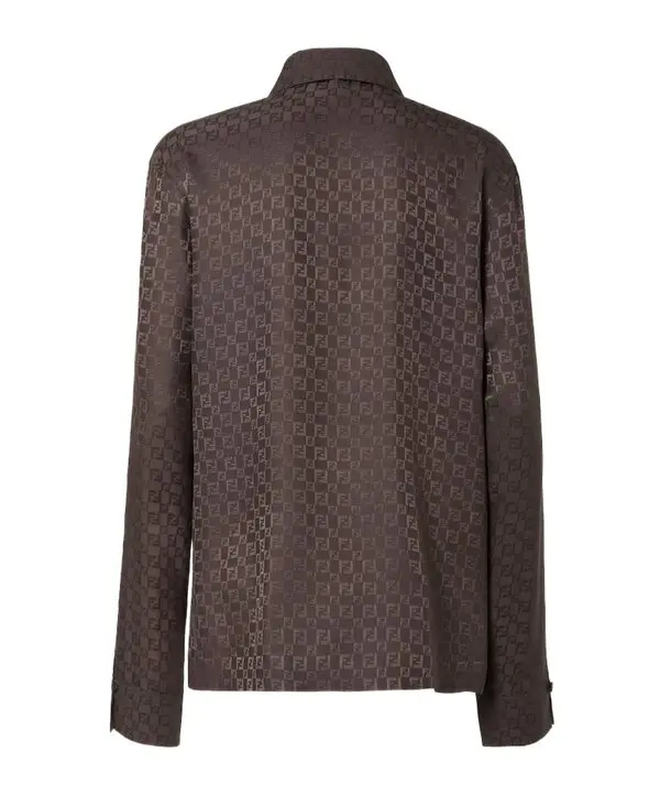 Fendi Ff Jacquard Asymmetrical Shirt
