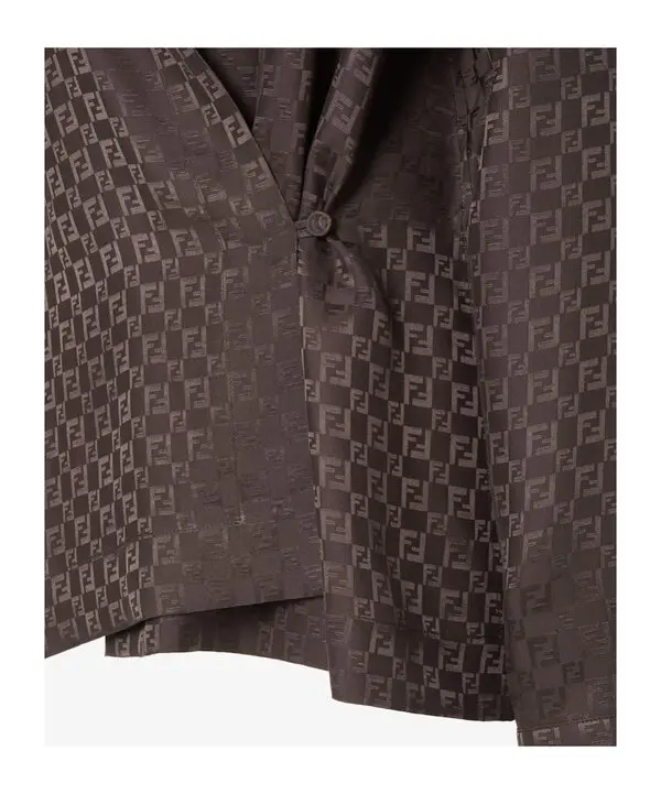 Fendi Ff Jacquard Asymmetrical Shirt