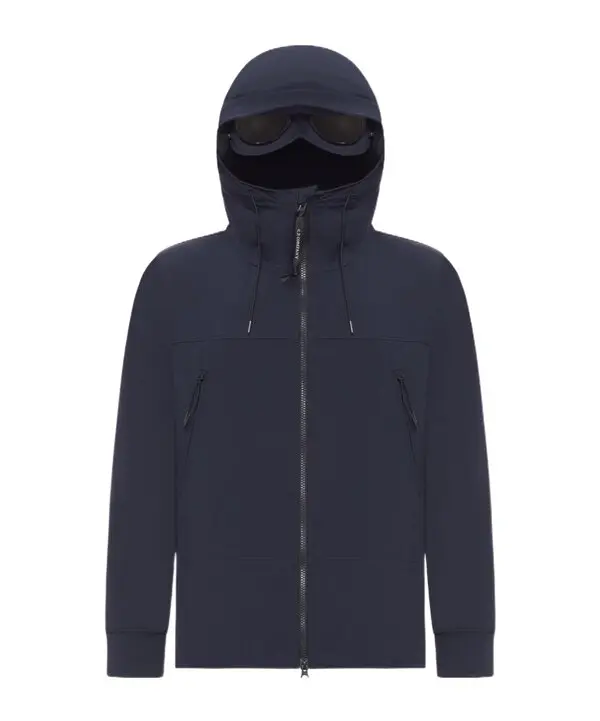 C.P. COMPANY Goggle Shell Hooded Jacket - Black
