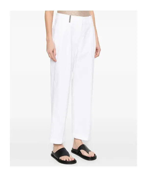 Peserico Pleated Detail Trousers - White
