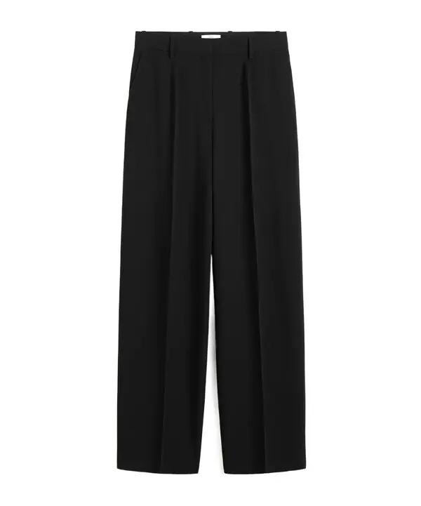 TOTEME Wide Fluid Trousers - Black