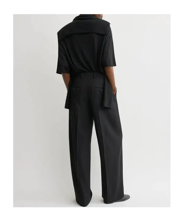 TOTEME Wide Fluid Trousers - Black