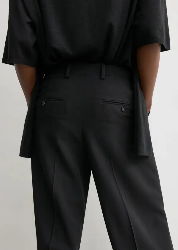 TOTEME Wide Fluid Trousers - Black