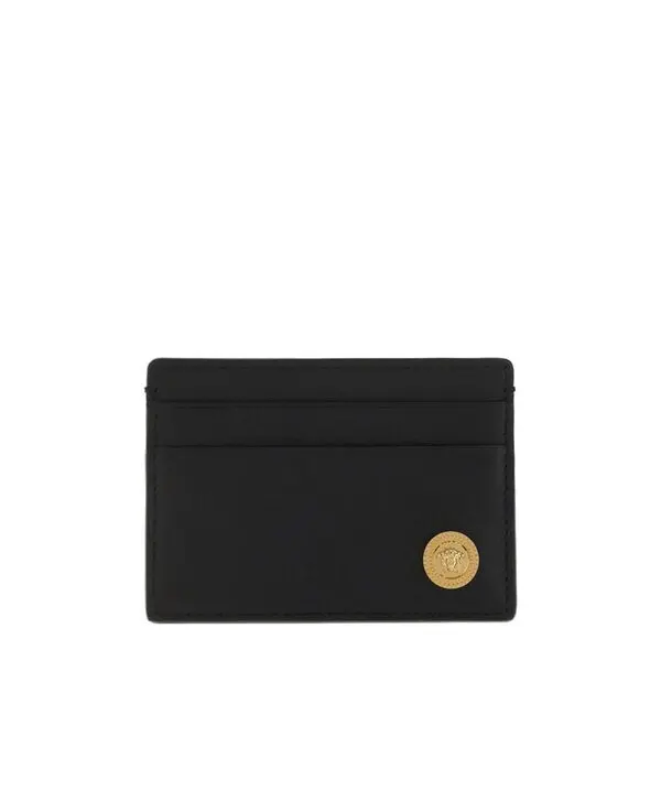 Versace Medusa Head Plaque Cardholder - Black