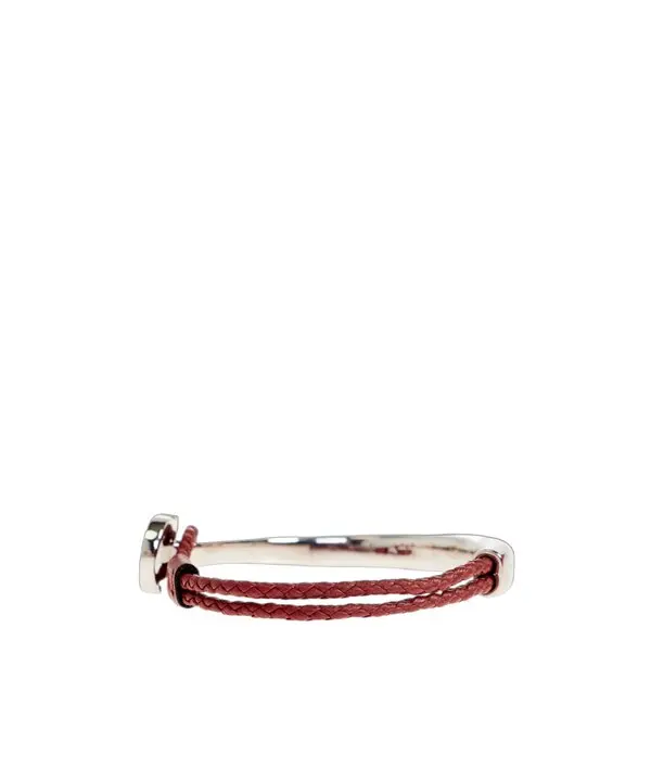 FERRAGAMO Gancini Braided Bracelet - Red