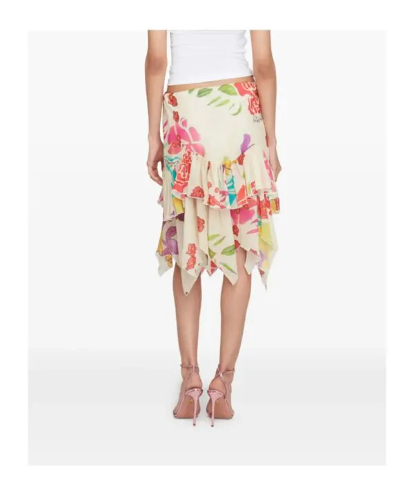 DONDE ESTEBAN Asymmetrical Ruffled Skirt
