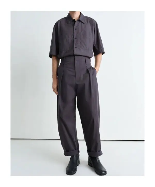 LEMAIRE Convertible Shirt - Charcoal