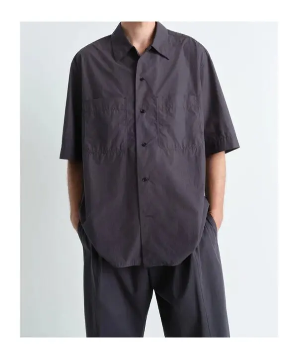 LEMAIRE Convertible Shirt - Charcoal