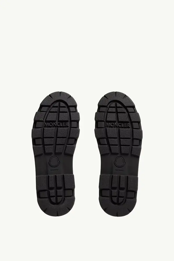 Moncler Vera High Suede Lace-up Combat Boots - Black
