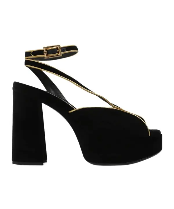 Etro Velvet Platform Sandals