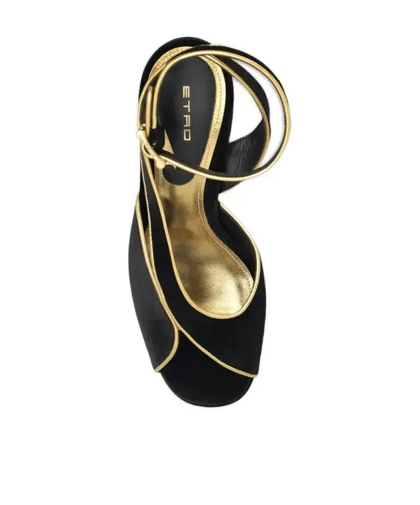 Etro Velvet Platform Sandals