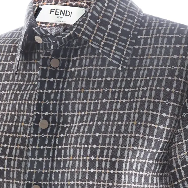 Fendi Short Sleeve Boxy Shirt With Polo Collar