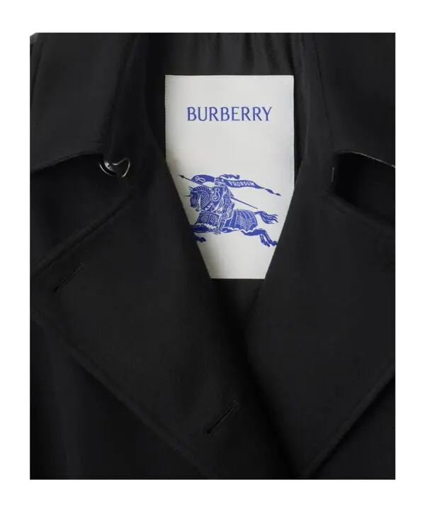 Burberry Long Cashmere Kensington Trench Coat - Black