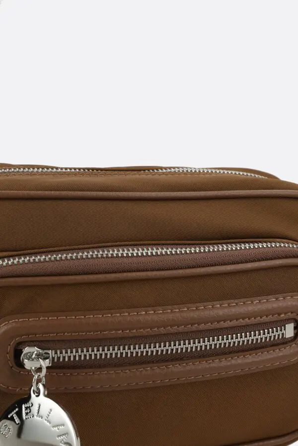 Stella McCartney Logo Plaque Crossbody Bag - Pecan
