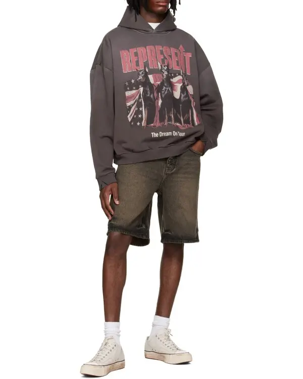 REPRESENT Relaxed Fit Denim Shorts