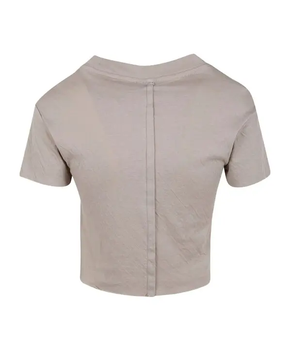 THOM KROM Cropped Seam-detail T-shirt - Stone