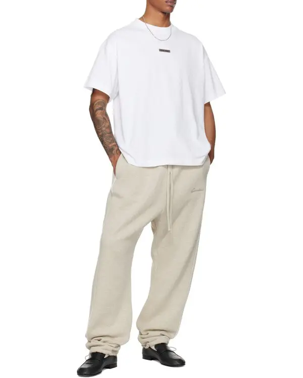 Fear Of God Logo Embroidered Fleece Sweatpants - Gray