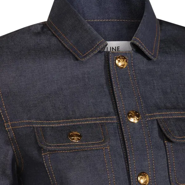 Celine Mini Dress In Raw Wash Denim