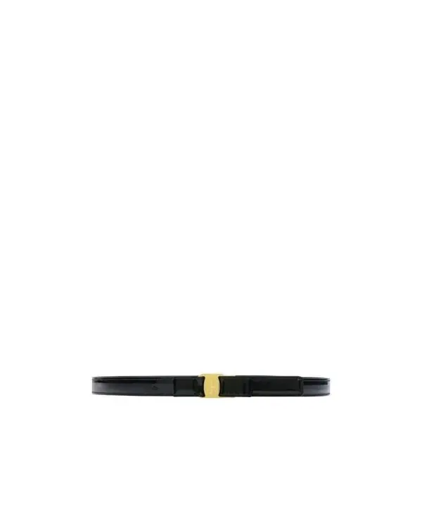 FERRAGAMO Logo Buckle Belt - Black