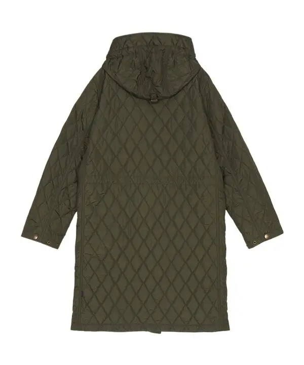 Burberry Quilted Hooded Cotton Coat - No